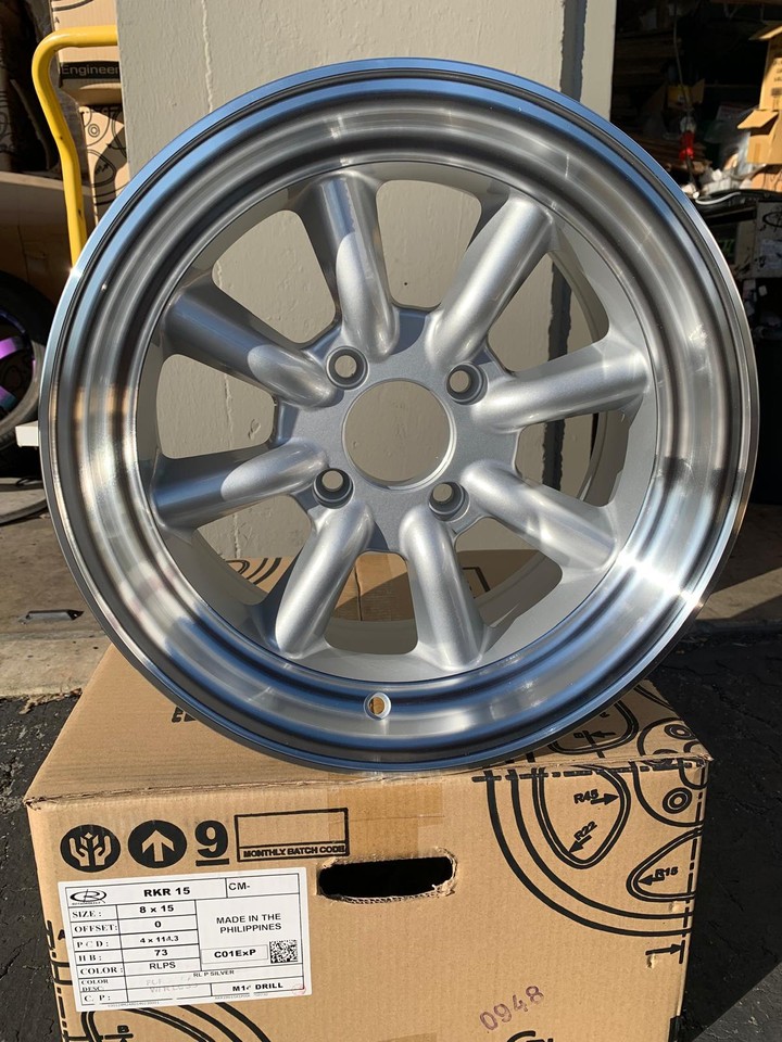 Rota Wheels RKR 15x8 +0 4x114.3 Royal Silver | Fits Datsun 240Z Toyota ...
