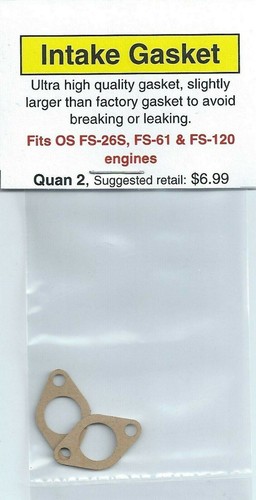 OS FS-26 Surpass and FS-61 & FS-120 Intake Manifold Gasket 2 Pack-NIP ...