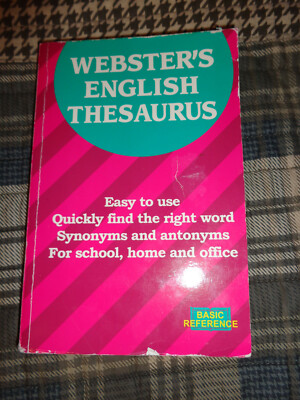 Webster's English Thesaurus Basic Reference Book | eBay