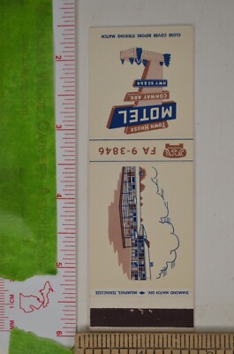 Vintage Matchbook Cover Town House Motel Conway 1960s Hotel Arkansas ...