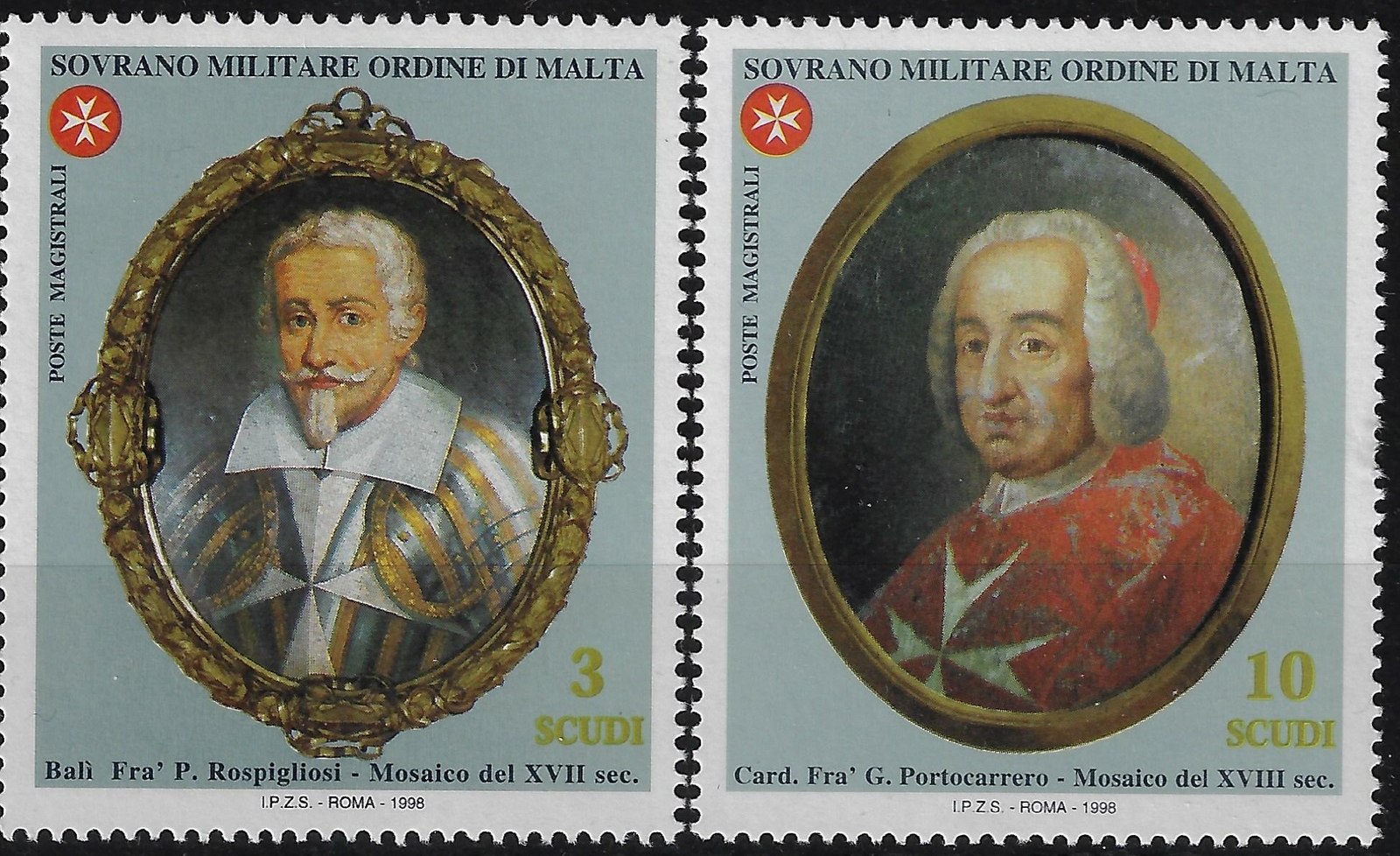 1998 S.M.O.M. SMOM Dignitari del SMOM Ritratti a mosaico MNH | eBay