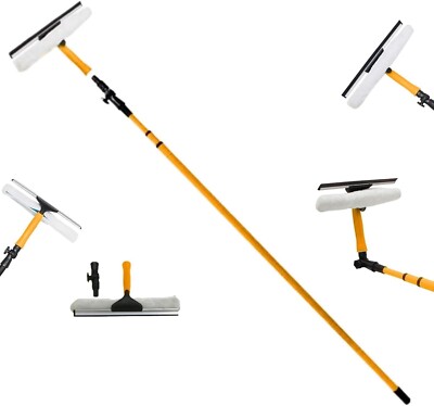 3.5m Telescopic Conservatory Window Glass Cleaner Wash Squeegee Cleaning Kit | eBay UK