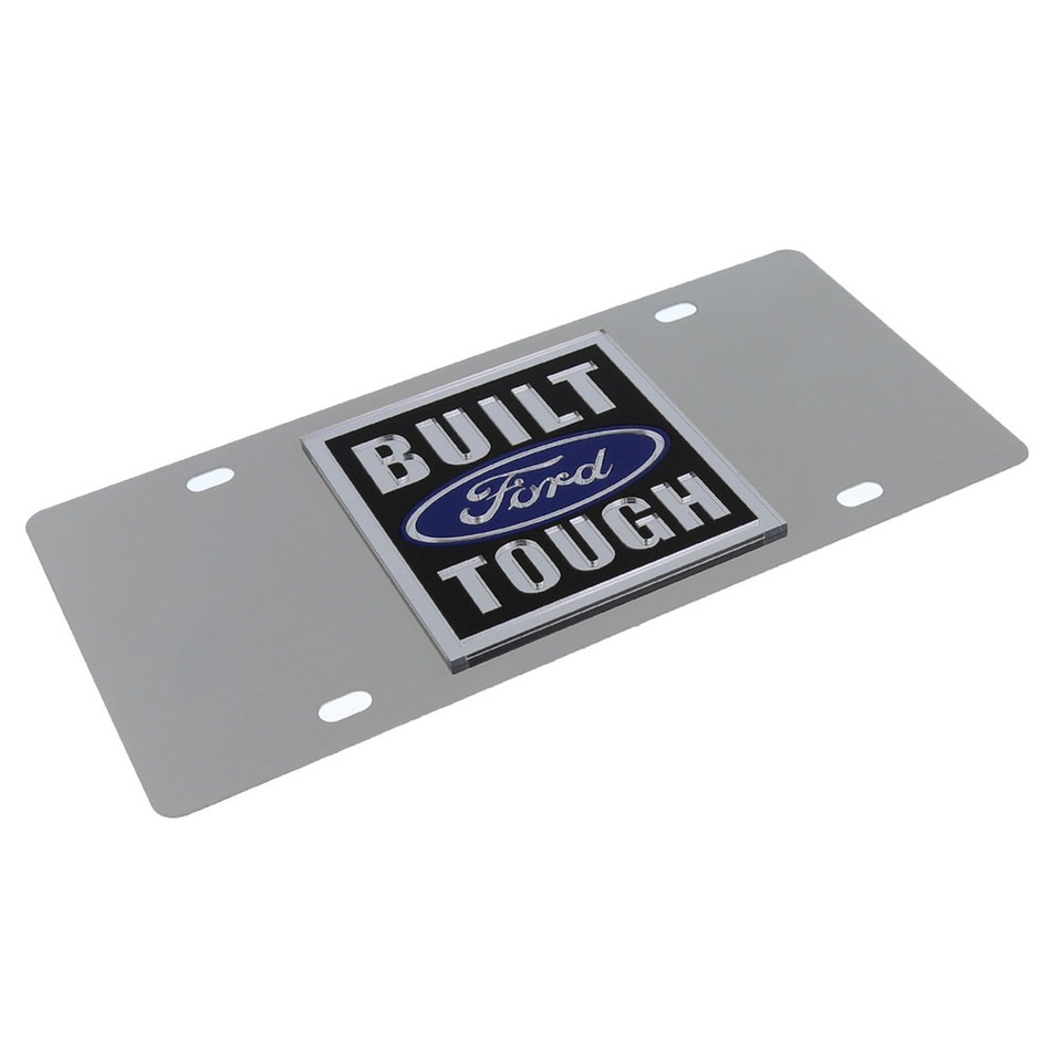 Ford Built Tough Stainless Steel License Plate (Chrome) | eBay