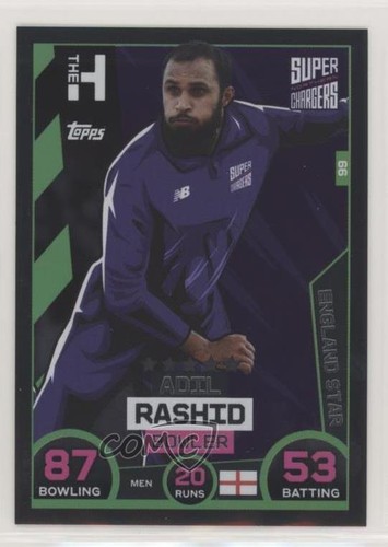2021 Topps Cricket Attax The Hundred England Star Adil Rashid #99 | eBay