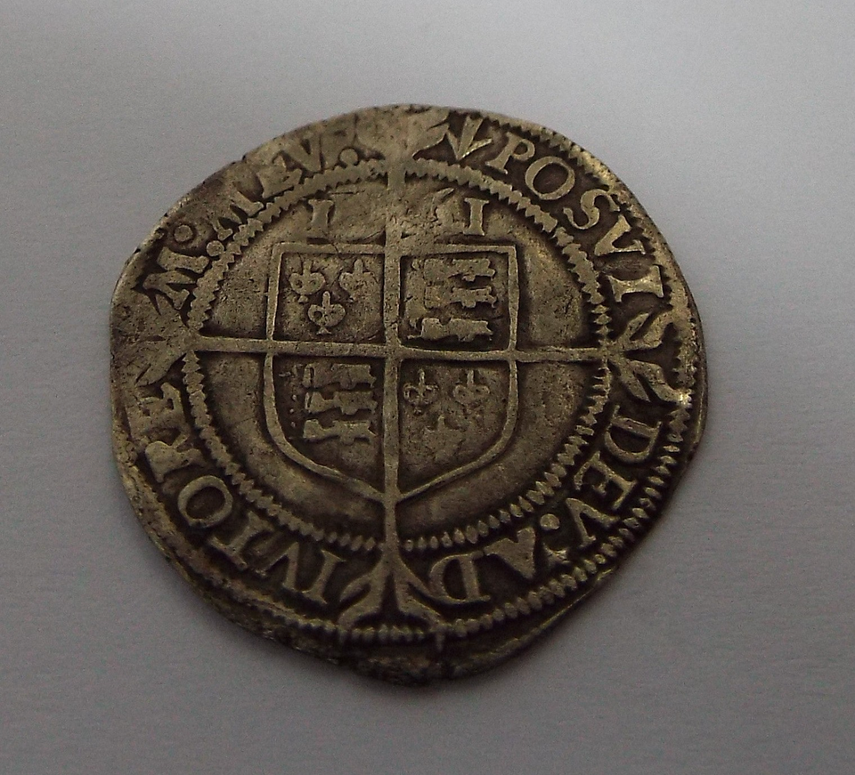 STUNNING ORIG ENGLISH ANTIQUE 1561 ELIZABETH 1ST HAMMERED SILVER ...
