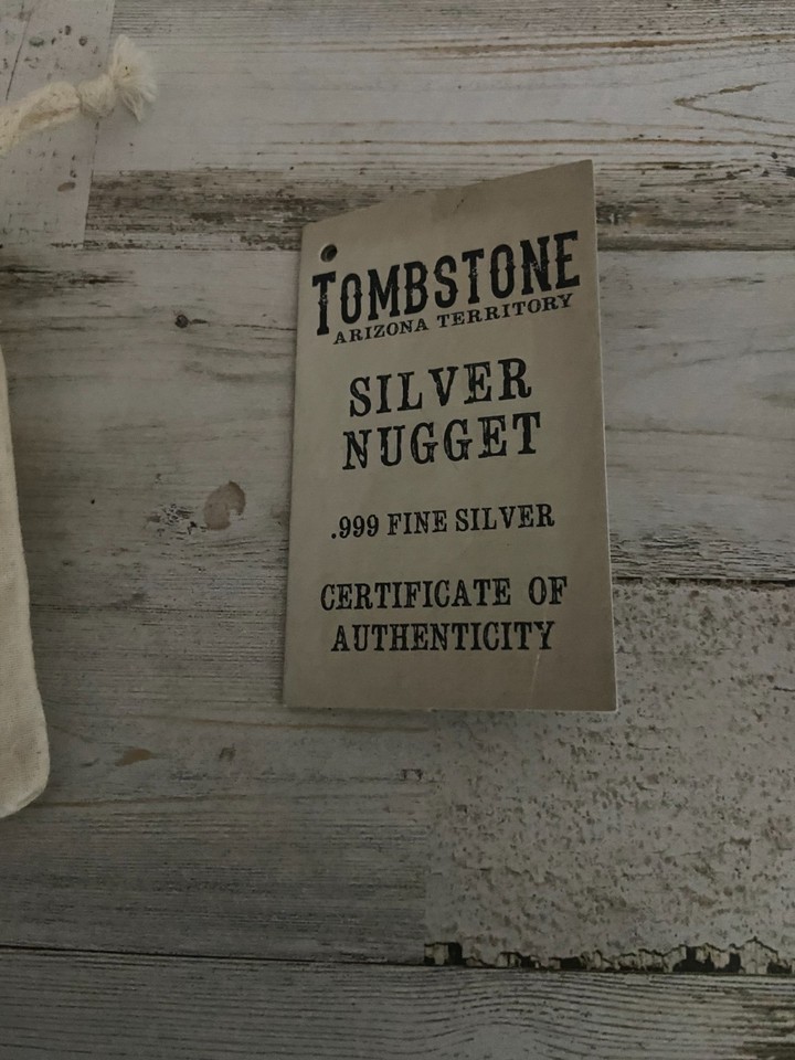 5 oz Tombstone Silver Nugget .999 Fine Silver Scottsdale Mint with Bag and COA | eBay