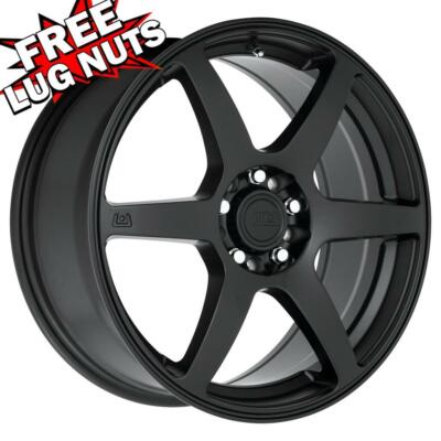 17 inch 17x7 Motegi MR143 CS6 SATIN BLACK wheels rims 4x4.25 4x108 +40 ...