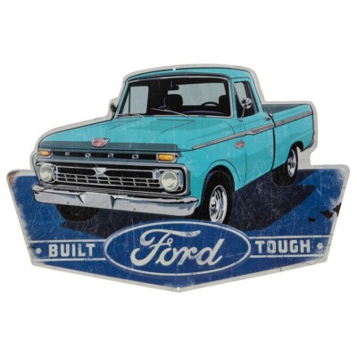 Blue Distressed Ford Truck Metal Sign 1960-1970's Ford Garage Mancave ...
