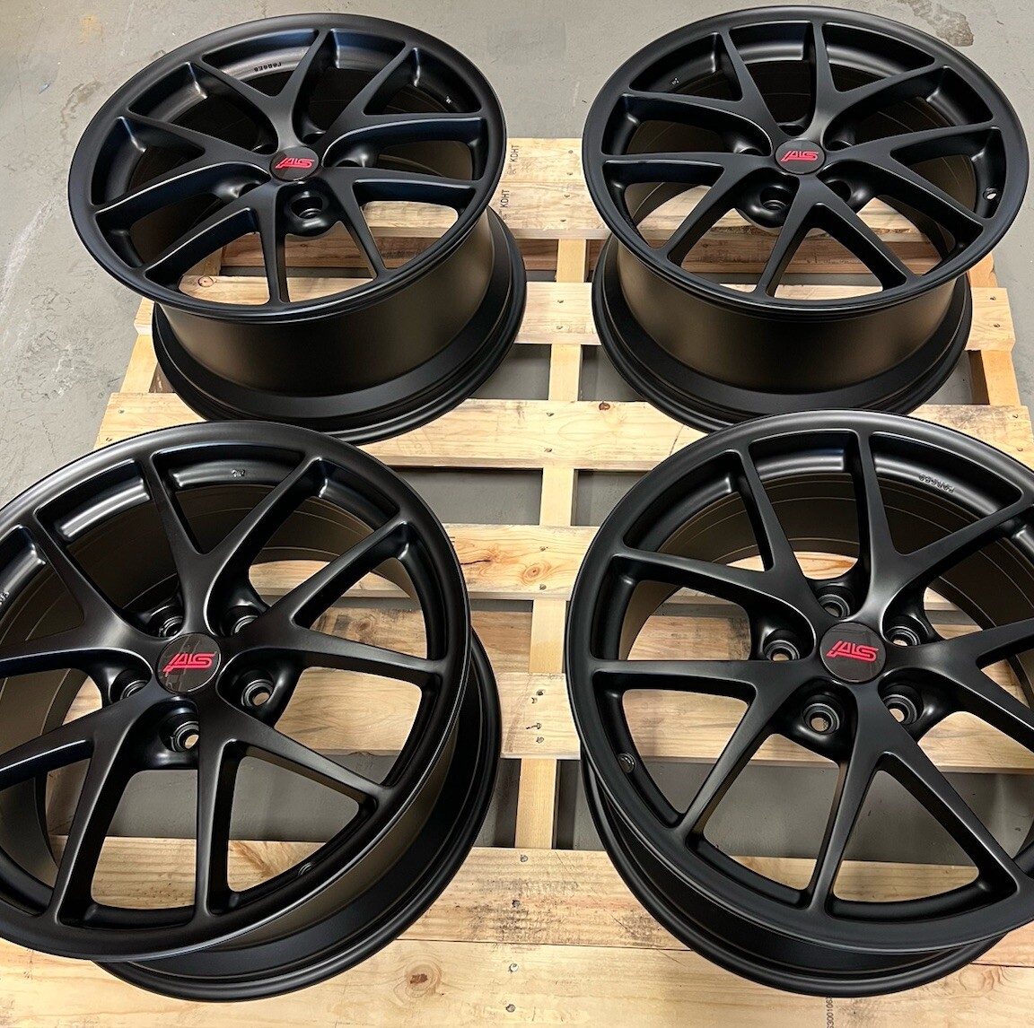 18" OEM Subaru STI WRX Limited Forged Launch Edition Factory Black ...