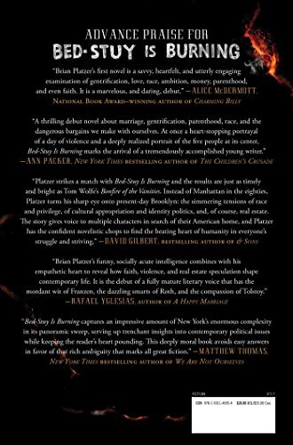 Bed-Stuy Is Burning : A Novel by Brian Platzer (2017, Hardcover) for ...