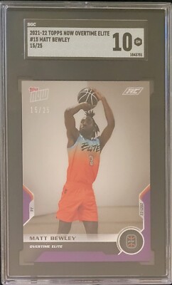 Matt Bewley - 2021 Overtime Elite TOPPS NOW Debut Card SGC 10 Blue ...