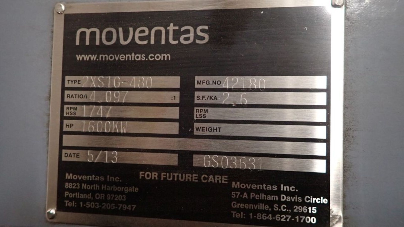 Moventas Santasalo Type 2XS1C-480 Ratio: 4.097 Gearbox | eBay