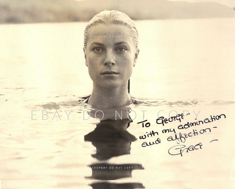 GRACE KELLY SIGNED 1955 Actress Swimming in Jamaica One of a Kind ...