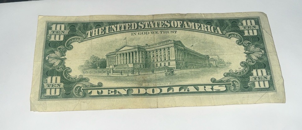 1963 $10 TEN dollar bill Vintage US currency | eBay