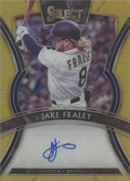 2020 Panini Select - Signatures Jake Fraley #S-JF Gold Prizm /10 (AU ...