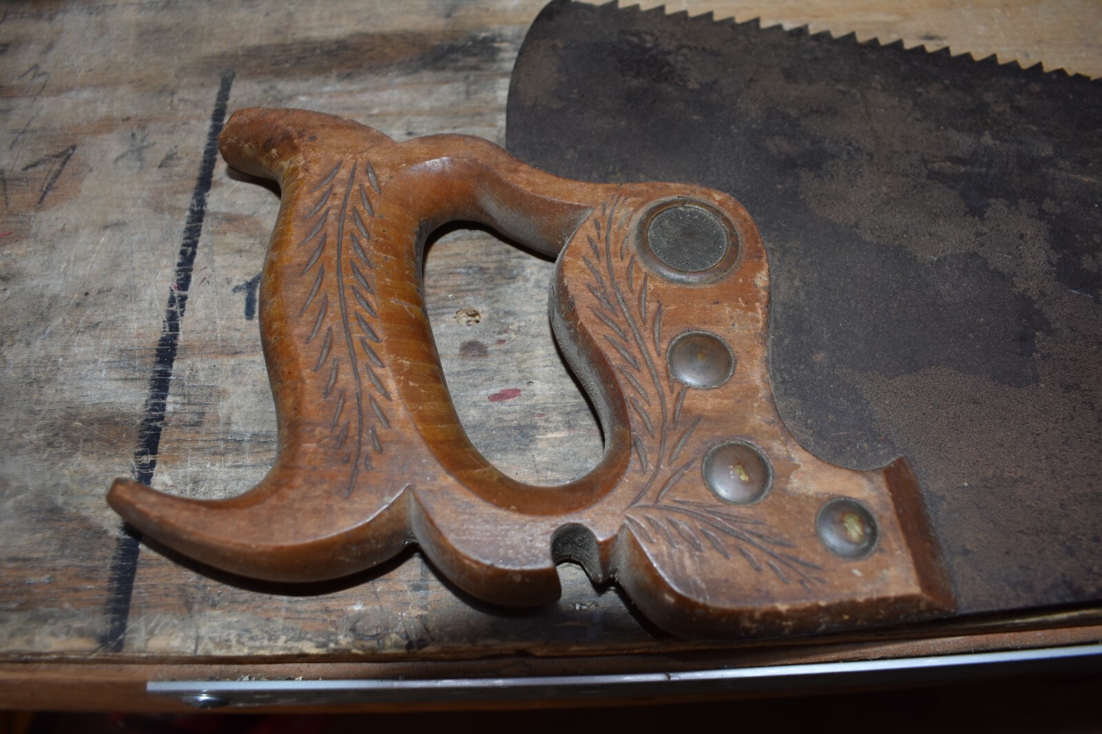 Vintage Repurpose Cross Cut Carpenters Saw, Warranted Superior 29 ...