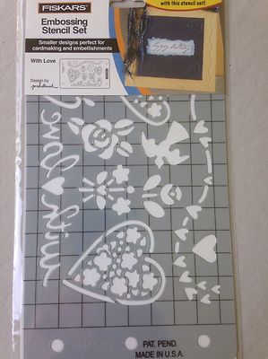 Fiskars Embossing Mini 4 x 6 ShapeBoss Stencil Set With Love 5639 NEW ...
