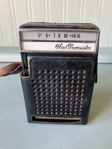 VTG Truetone 6 Transistor Handheld Pocket Portable Radio W/ Case Parts ...