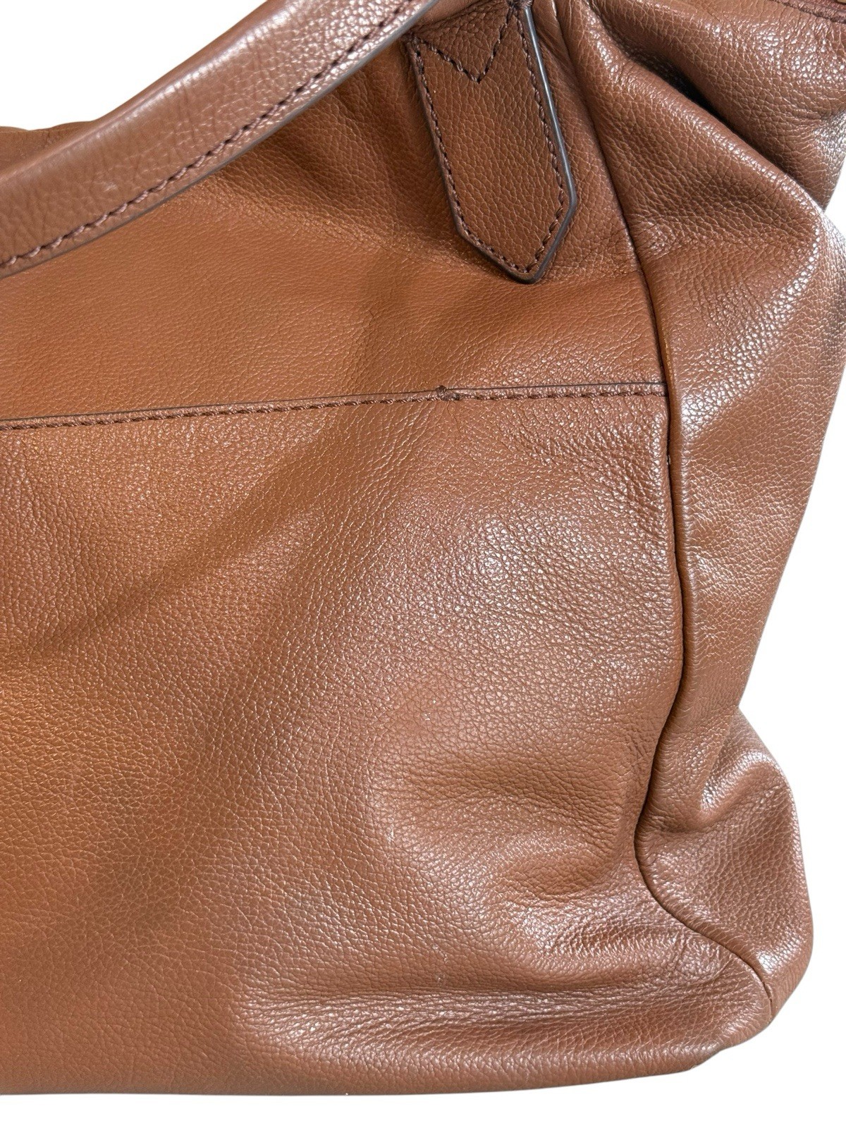 Fossil Fiona Purse Tote Handbag Medium Brown Leather | eBay