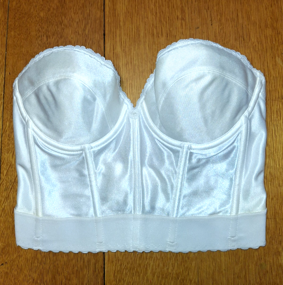 Vtg Exclusively Yours' 7894 Bustier Bra Ivory White Strapless Low Back ...