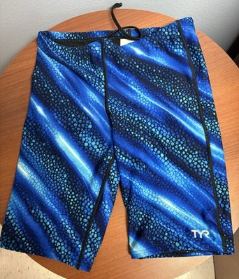 2 pk. TYR Jammers Boys Blue/Red Swim Team Competition Trunks Size 16/18 ...