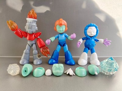 3 Pack Prototype Mega Man, Fire Man & Ice Man Action Figure Test Shot ...