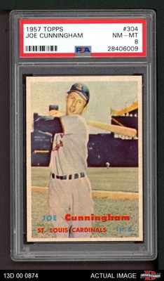 1957 Topps #304 Joe Cunningham Cardinals PSA 8 - NM/MT | eBay