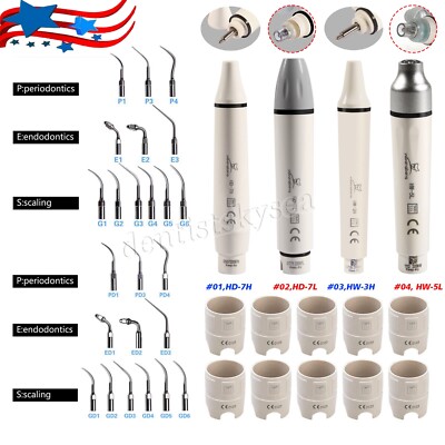 Dental Ultrasonic Scaler Handpiece / 10*Tips /Wrench Fit DTE/EMS Cavitron | eBay