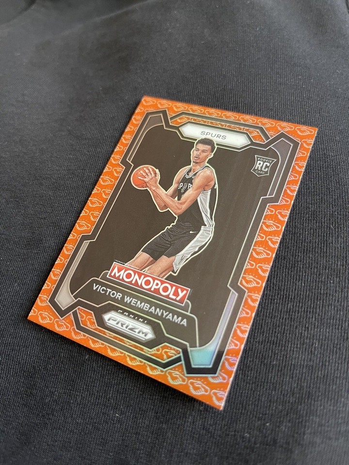 2023-2024 Monopoly Prizm Victor Wembanyama Spurs #81 ORANGE HANDSHAKE ...