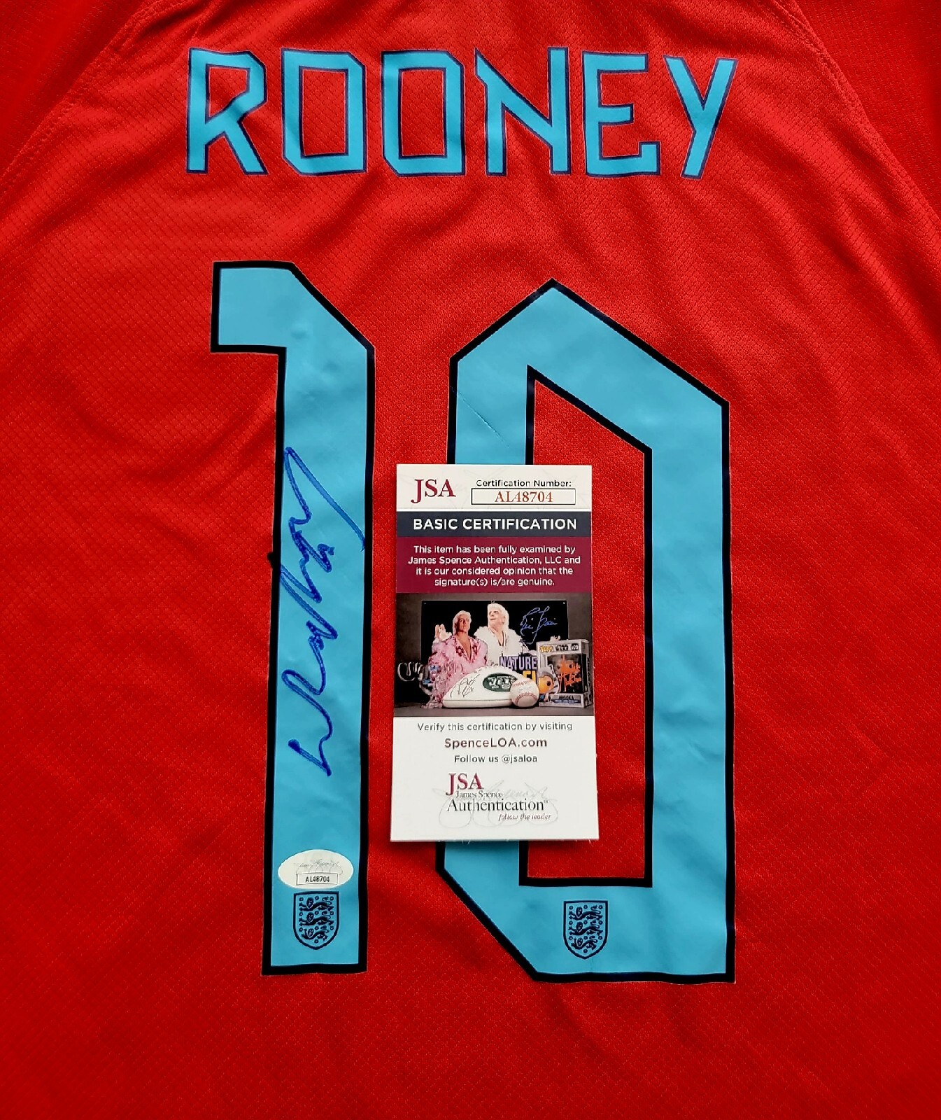 Wayne Rooney Autographed Memorabilia | Signed Photo, Jersey ...