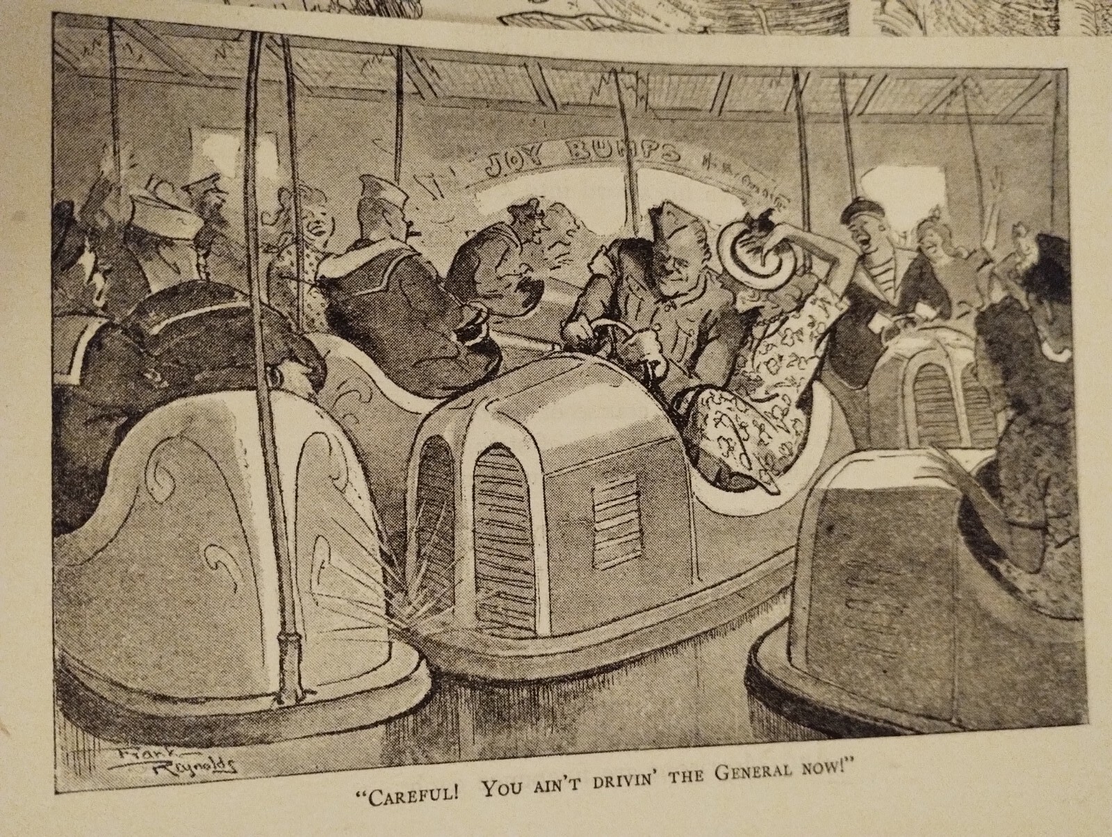 Xm74 Ephemera Book Picture Cartoon WW2 Dodgems You Ain't Driving The ...