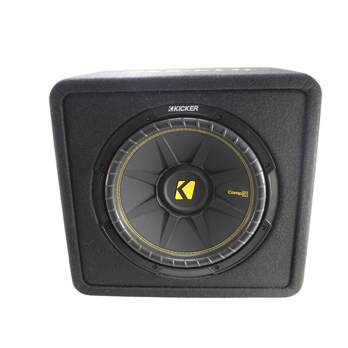 Kicker Single 12" CompC Subwoofer Loaded Enclosure 600W Peak 2 Ohm OPEN ...