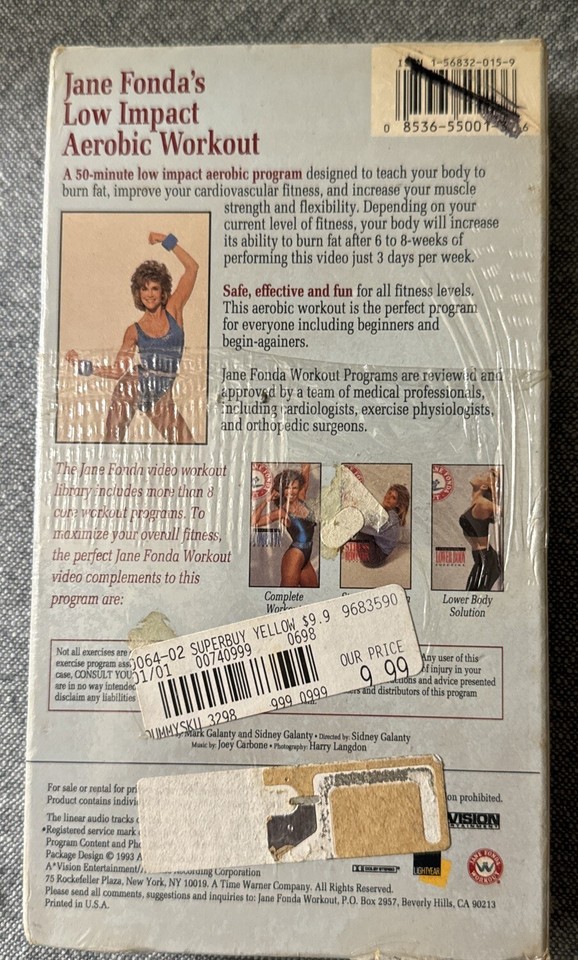 Jane Fondas Low Impact Aerobic Workout (VHS) 85365500136 | eBay
