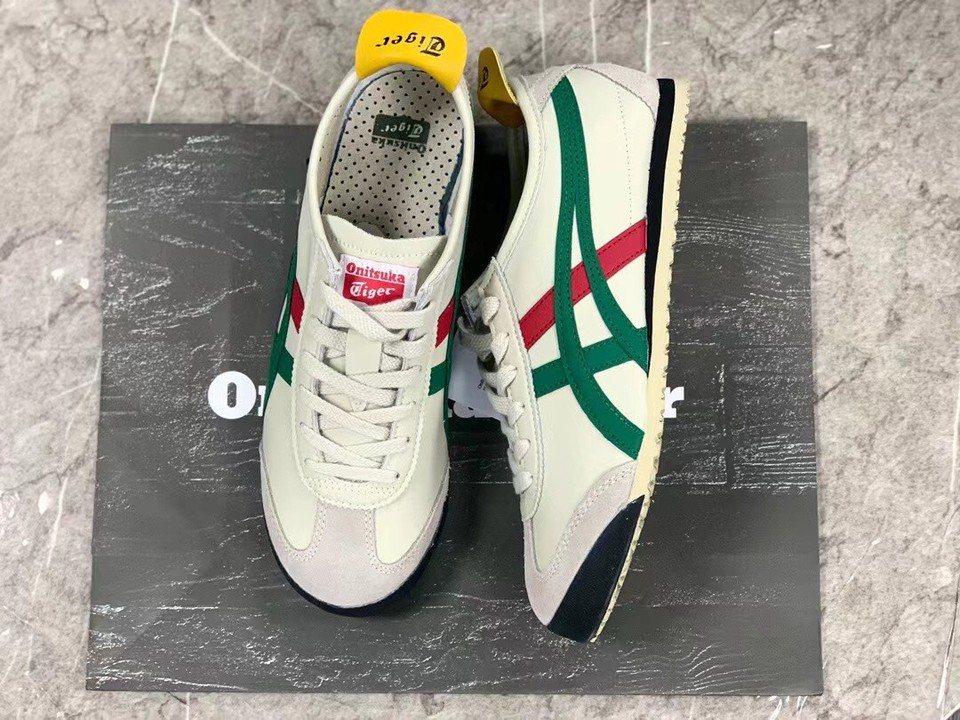 Onitsuka Tiger MEXICO 66 1183C102-201 Birch/Green Classic Unisex ...