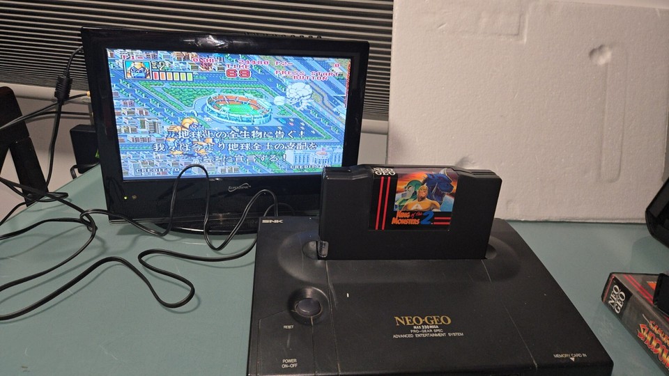 SNK NEO GEO AES Console In Box + 4 Games Tested And Working!! Read ...