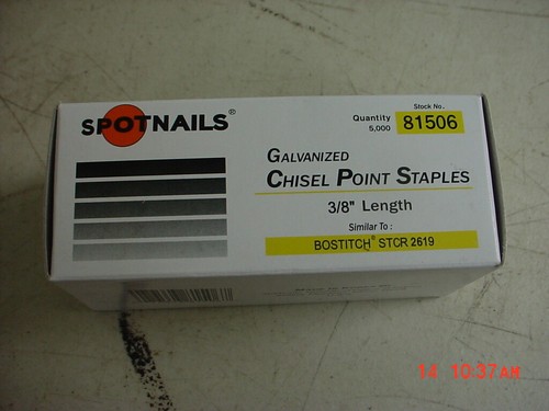 Spotnails 81506 STCR2619 3/8" Staples for Bostitch H30-6 Staple Guns ...
