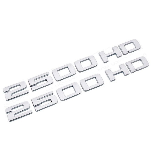 2X 2500HD Letter Emblem Badge Nameplate 3D Door Sticker Chrome | eBay