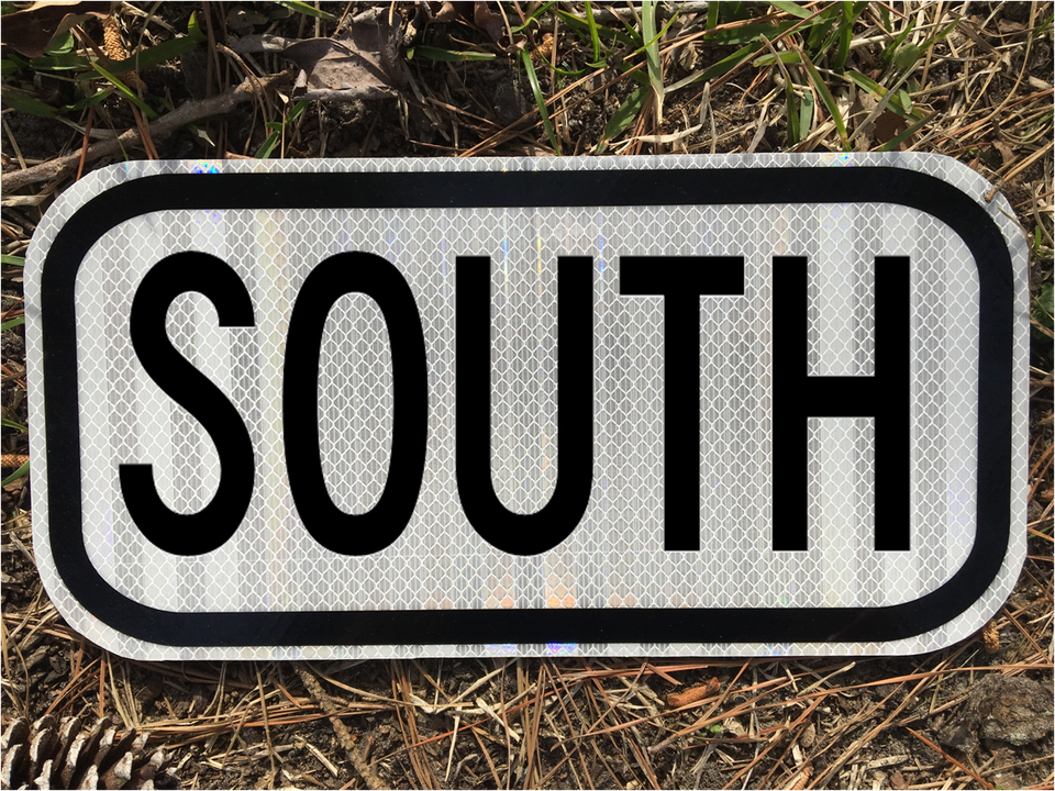 SOUTH road sign 12"x 6" - DOT style sign - traffic highway road | eBay