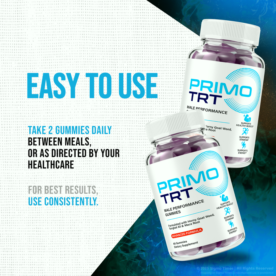 Primo TRT Gummies, PrimoTRT Performance Gummy for Men - 2 Pack | eBay