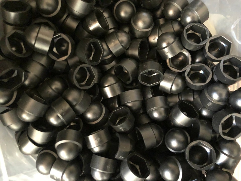 M5 M6 M8 M10 M12 M16 Plastic Dome Nut Protection Cap Covers TRADE PACK ...