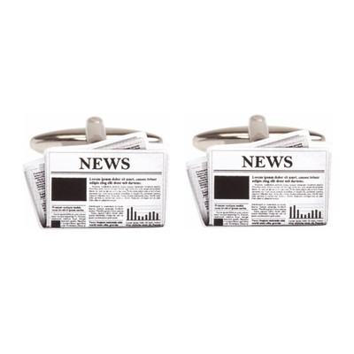 Boutons de manchette, Journal News - Blanc - | eBay