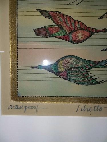 Signed Robert Klunk Art Libretto Birds watercolor etchings numbered ...