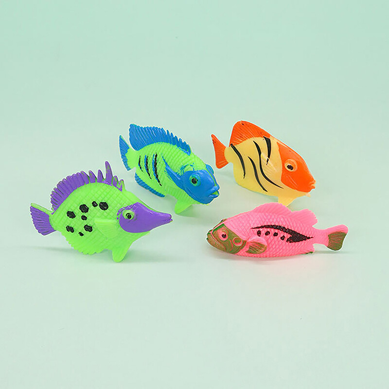 12PCS Moving Artificial Fishes Plastic Floating Fish Simulated ...