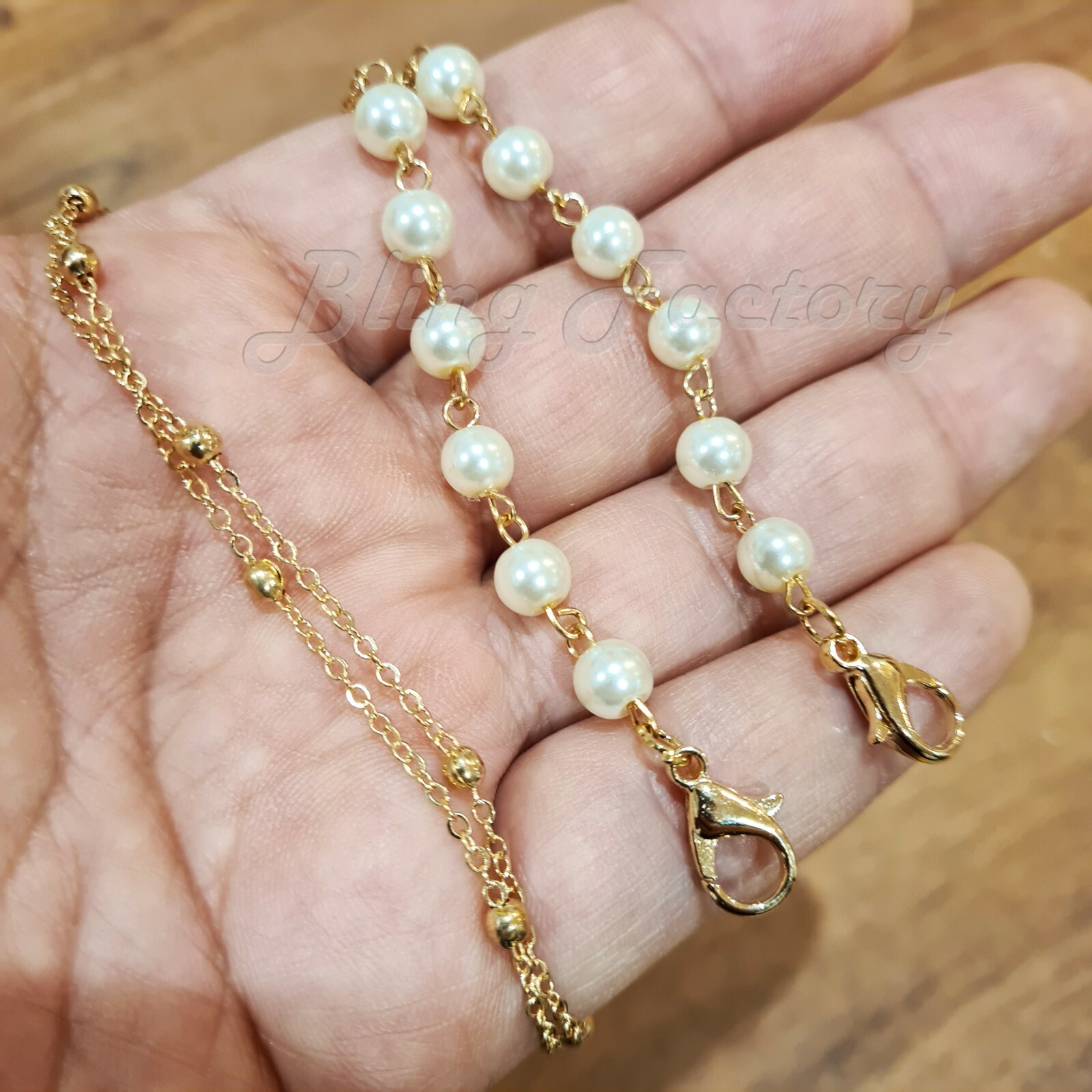 *US SELLER* Face Mask Pearl Bead Chain Necklace, Mask Holder, Mask ...