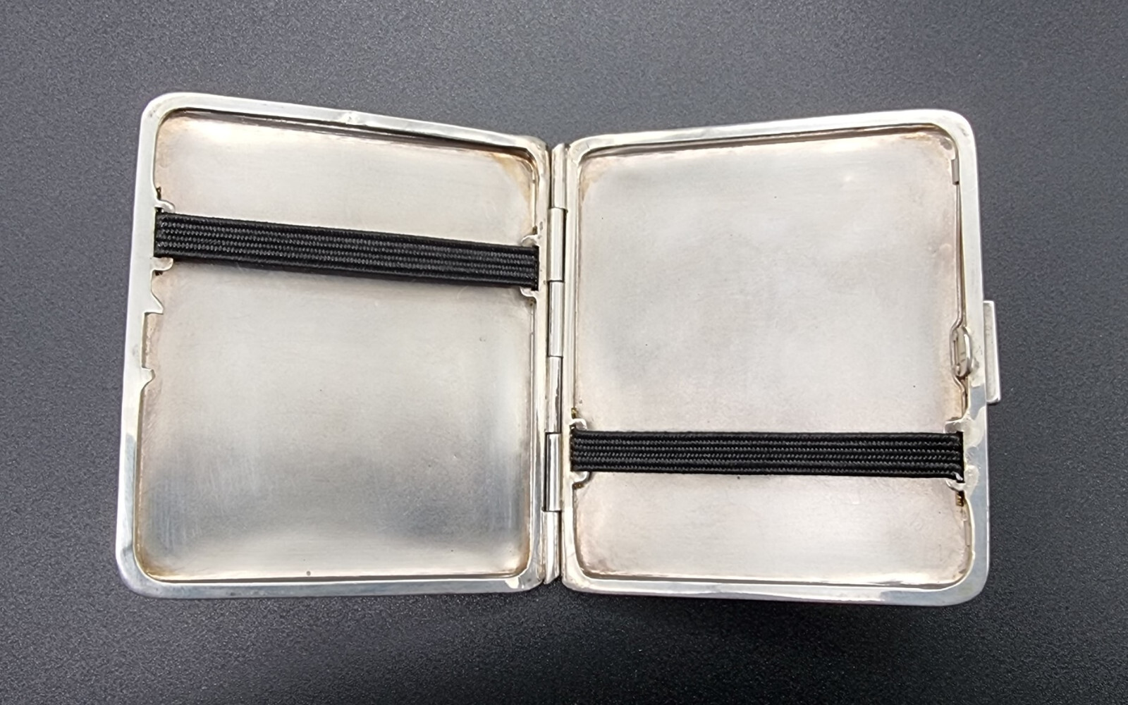 ANTIQUE ART DECO SILVER/835S HAND FORGED CIGARETTE CASE LUTZ & WEISS ...