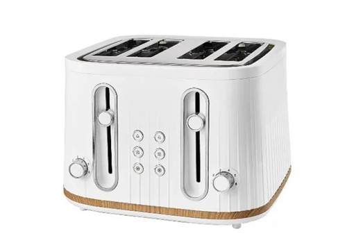 White Scandi Wood Effect 4 Slice Toaster FREE DELIVERY | eBay UK