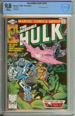 INCREDIBLE HULK #254 CBCS 9.8 WHITE PAGES // ORIGIN/1ST APPEARANCE OF ...