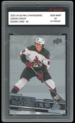 Logan Cooley 2023-24 Upper Deck NHL Star Rookies 1st Graded 10 Rookie ...
