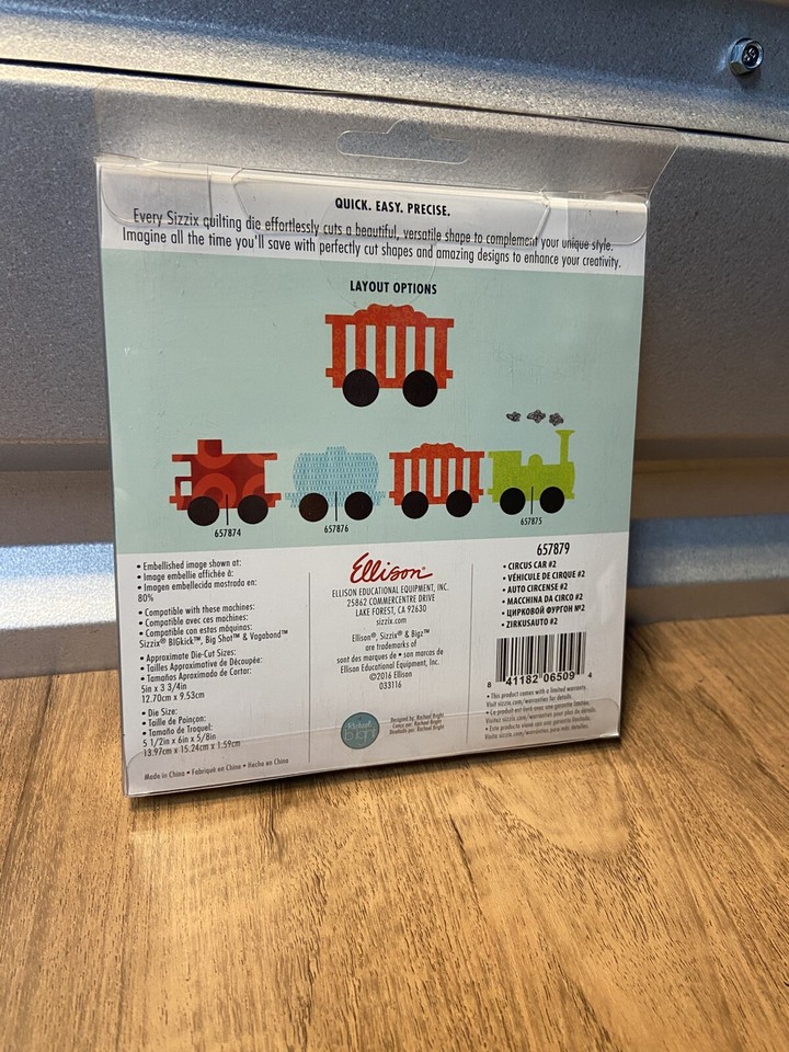 Sizzix Bigz Die CIRCUS CAR #2 Rachael Bright #657879, Retired, Hard to Find, New 841182045225| eBay