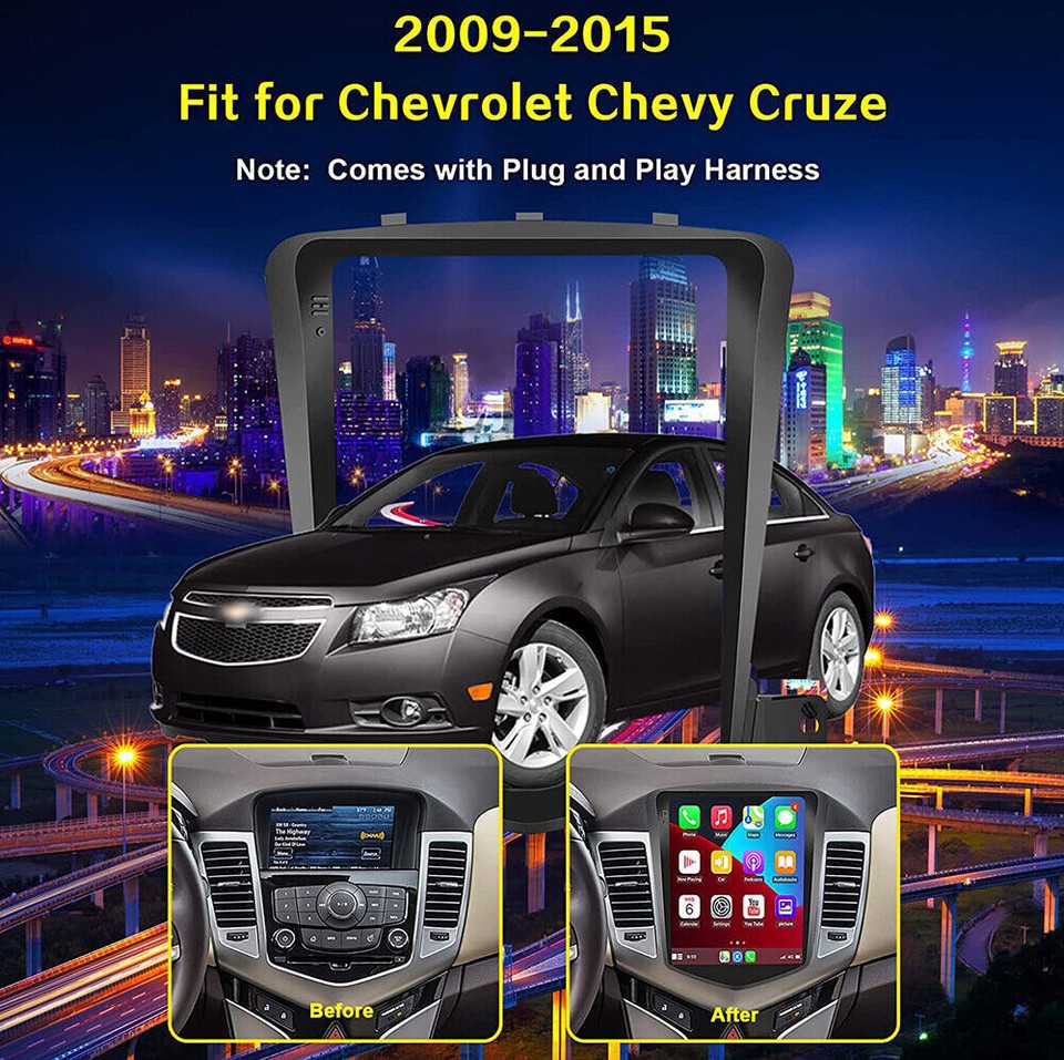 Car Carplay Radio For Chevy Cruze 2009-2015 Android 13 GPS Stereo ...